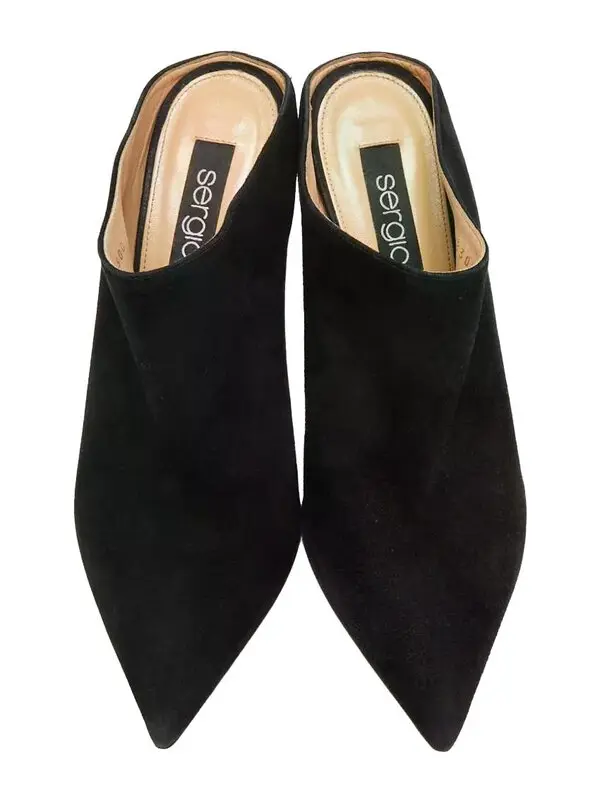 SERGIO ROSSI Godiva Pointed-toe Mules - Black