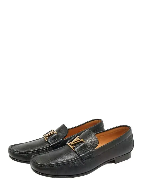 LOUIS VUITTON Leather Loafers - Black