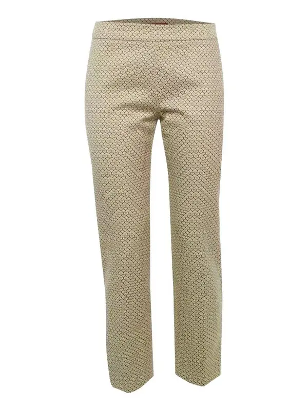 Max Mara Jacquard Slim-fit Trousers - Neutrals
