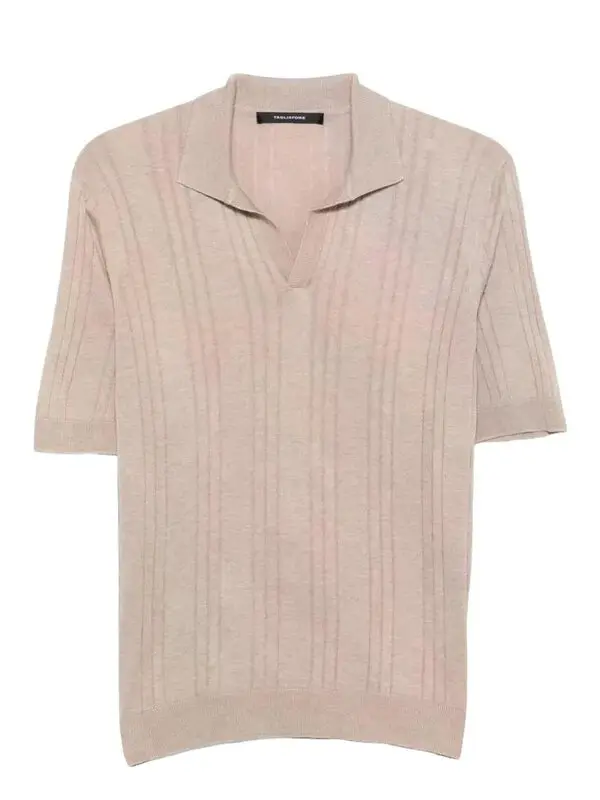 Tagliatore Pavel Ribbed-knit T-shirt - Neutrals