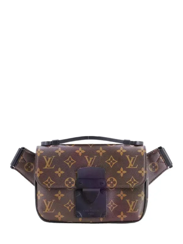 LOUIS VUITTON Monogram Canvas Lock Sling Bag - Brown