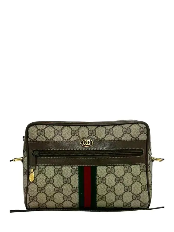 Gucci Gg Supreme Web Crossbody Bag - Neutrals