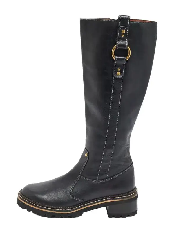 See By Chloé Buckle-detail Leather Boots - Black