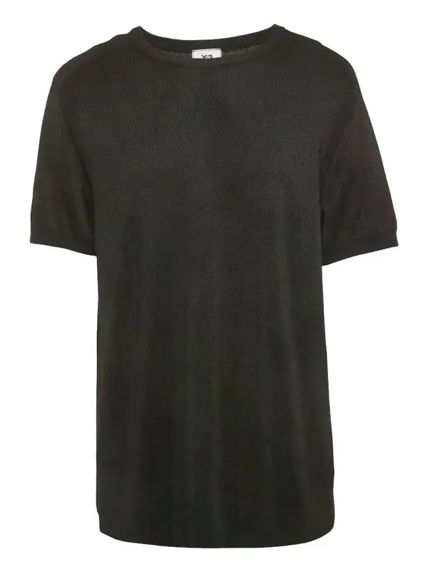 Y3 Mesh Crew Neck T-shirt - Black
