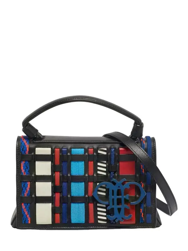 Emilio Pucci Woven Panel Cross-body Bag - Black