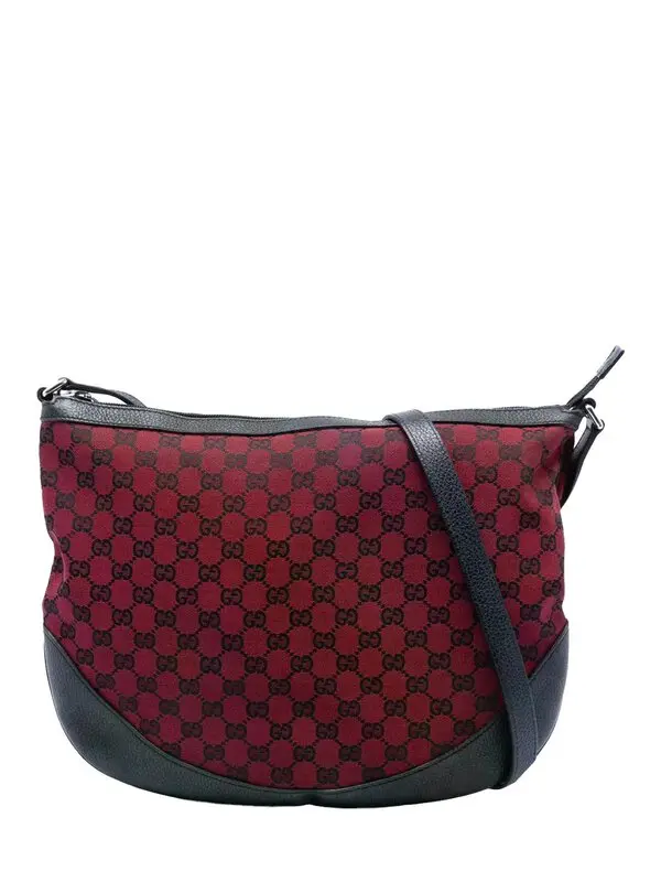 Gucci Gg Canvas Crossbody Bag - Red
