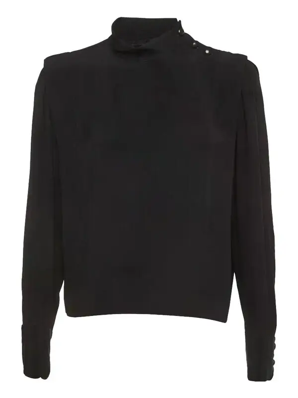 Isabel Marant Étoile Button-shoulder Crepe Top - Black