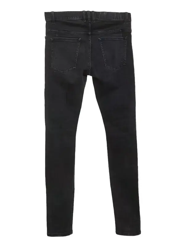 Balmain Distressed Effect Ultra Skinny Jeans - Black