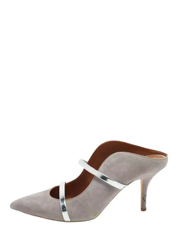 MALONE SOULIERS Maureen Curved Strap Mules - Grey