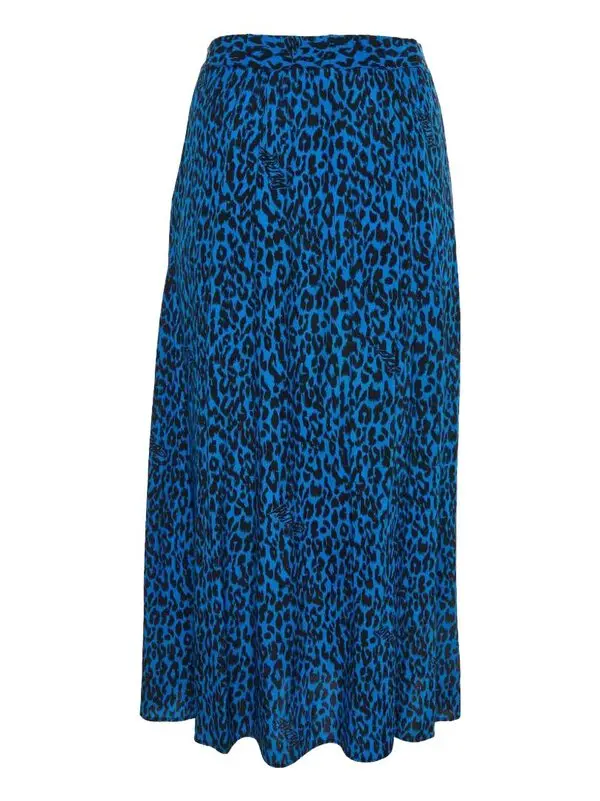 Zadig&Voltaire Leopard-print Maxi Skirt - Blue