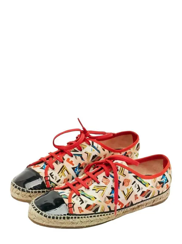 Fendi Junia Patent-trim Sneakers - Neutrals
