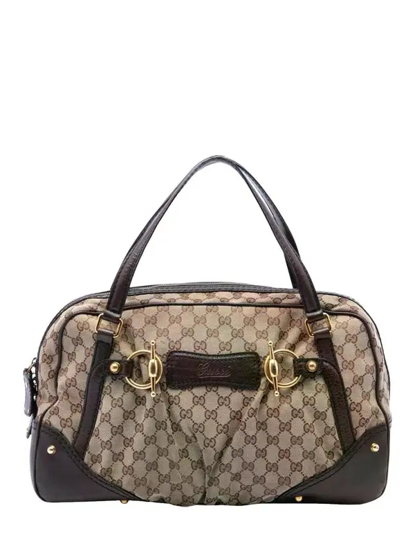 Gucci Gg Canvas Jockey Boston Bag - Neutrals