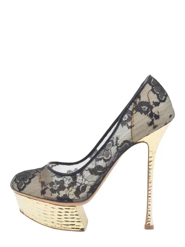 NICHOLAS KIRKWOOD Floral Lace Platform Stiletto Pumps - Black