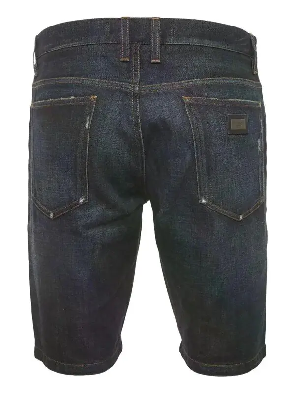 Dolce & Gabbana Distressed Denim Shorts - Blue