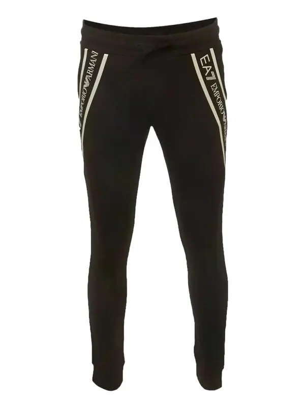 Emporio Armani Ea7 Logo-tape Trousers - Black