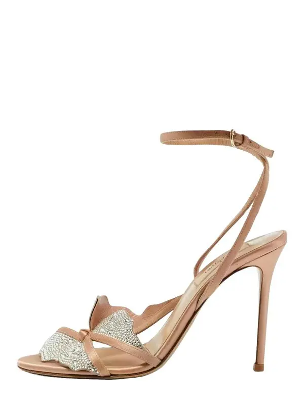Valentino Garavani Embellished Stiletto Sandals - Neutrals
