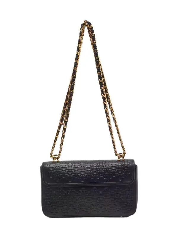 Carolina Herrera Monogram-embossed Shoulder Bag - Black