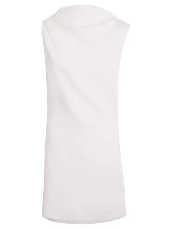 Khaite Astor Draped Mini Dress - White