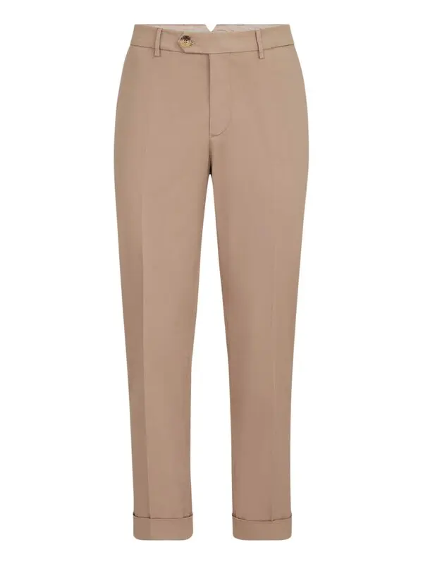 Brunello Cucinelli Pima Cotton Comfort Gabardine Trousers - Beige