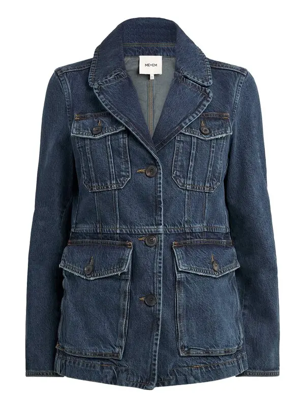 ME+EM Italian Denim Utility Jacket - Blue