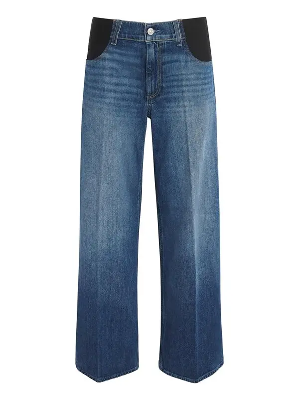 Paige Sasha Wide-leg Maternity Jeans - Blue