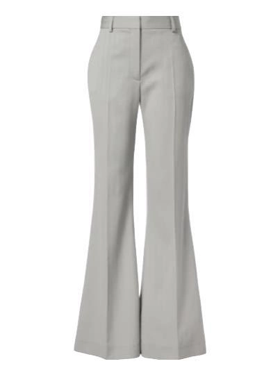 Stella McCartney Striped Wool Bootcut Pants - Gray