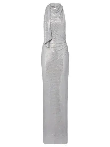 SELF-PORTRAIT Embellished Maxi Dress - Gray