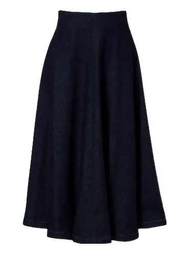 Altuzarra Varda Denim Midi Skirt - Black