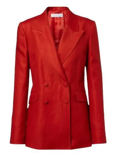 Gabriela Hearst Angela Linen Twill Blazer - Red