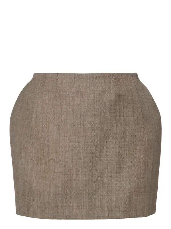 Magda Butrym Wool Mini Skirt - Gray