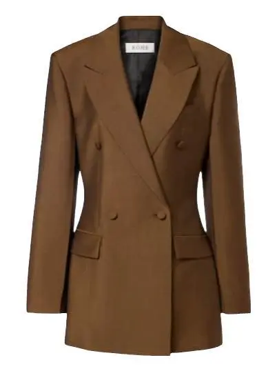 RÓHE Double-breasted Suit Jacket - Brown