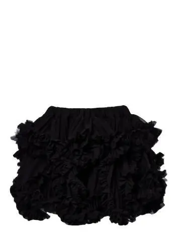 Comme Des Garçons Tulle Ruffle Mini Skirt - Black