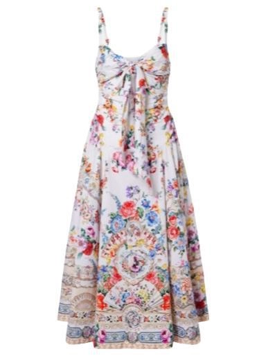 Camilla Floral Cotton-blend Midi Dress - Multicolor