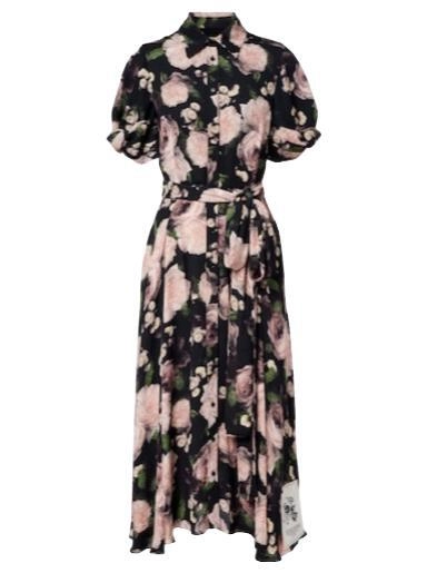 Erdem Floral Belted Shirt Dress - Black