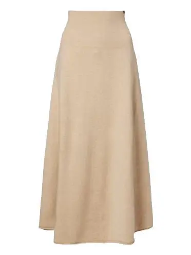Extreme Cashmere Knitted Maxi Skirt - Nude