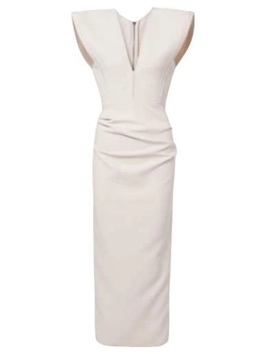 Maticevski Wingtip Draped Midi Dress - White