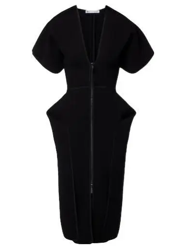 Maticevski Coco Peplum Midi Dress - Black
