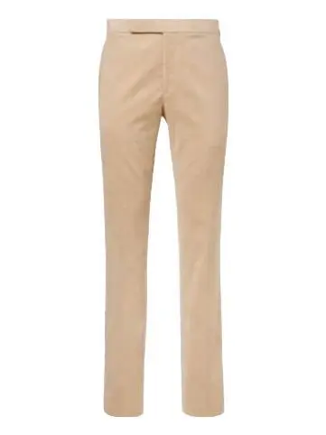 Ralph Lauren Purple Label Cotton Corduroy Straight-leg Trousers - Nude