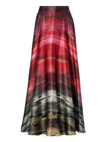 ROKSANDA Printed Silk Satin Maxi Skirt - Multicolor