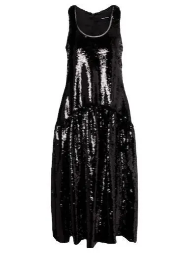 Simone Rocha Sequined Midi Dress - Black