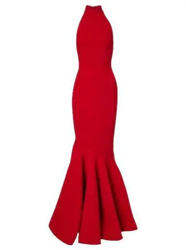 Solace London Kerra Halterneck Gown - Red