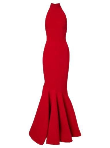 Solace London Kerra Halterneck Gown - Red