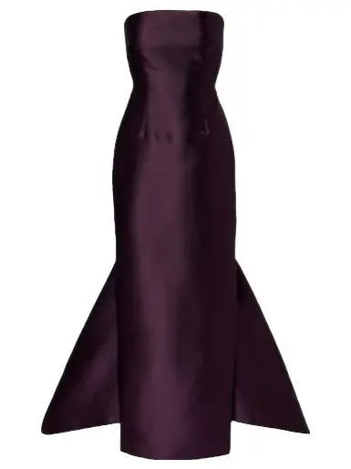 Solace Imani Satin Strapless Gown - Black