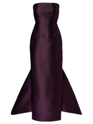 Solace Imani Satin Strapless Gown - Purple
