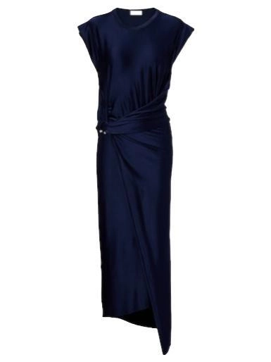 Rabanne Draped Jersey Maxi Dress - Black