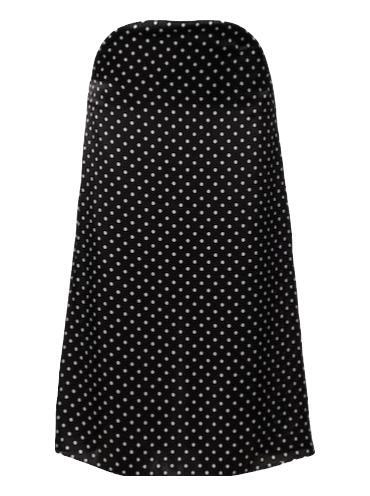 JEAN PAUL GAULTIER Polka-dot Silk Midi Skirt - Black