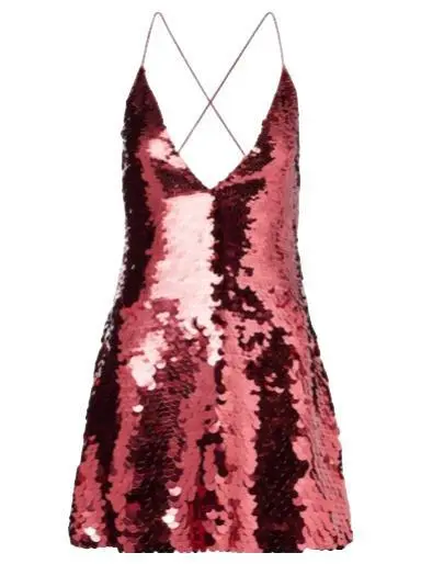 Alex Perry Sequin Embellished Mini Dress - Pink