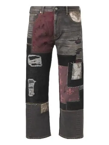 Junya Watanabe X Levi's Patchwork Wide-leg Jeans - Black