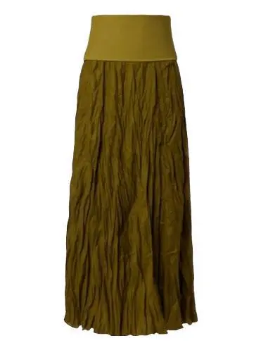Johanna Ortiz Ribbed-knit Waistband Maxi Skirt - Brown