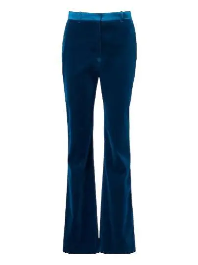 Rabanne Velvet Flared Pants - Blue